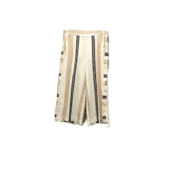 Anthropologie | Pants & Jumpsuits | Anthropologie Linen Wide Leg Capris ...